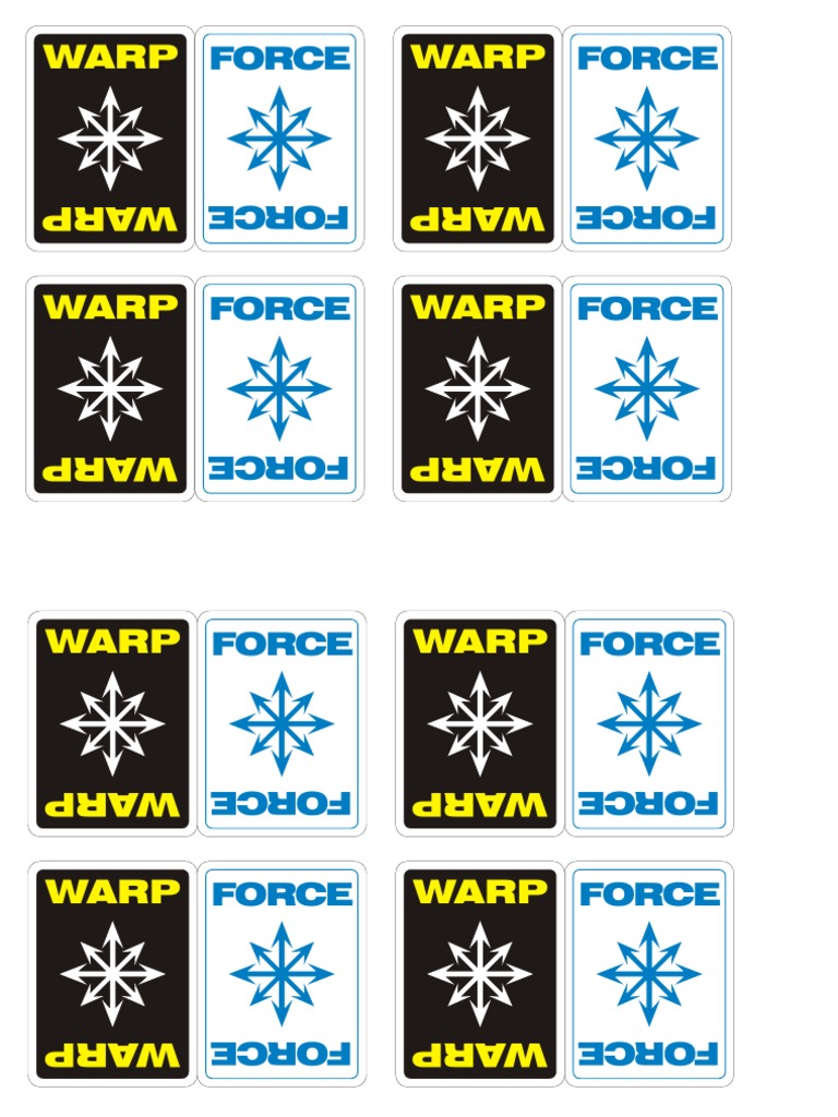 Warhammer 40K 2nd Ed Warp-Cards | PDF | Playing Cards | Gaming