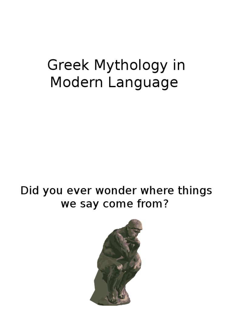 Greek Mythology's Influence on Language | PDF | Zeus | Greek Mythology