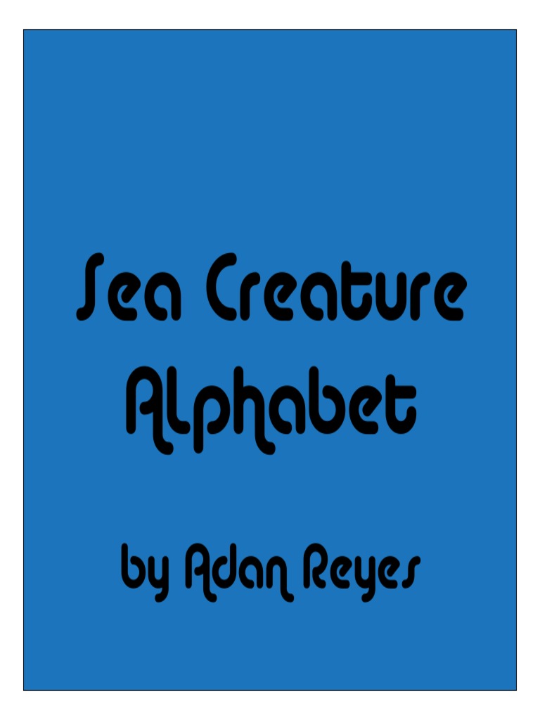 Sea Creature Alphabet for Kids | PDF | Poetry
