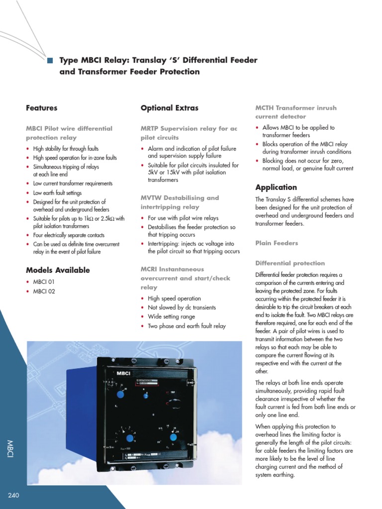 Pilot Wire Protection | PDF | Relay | Transformer