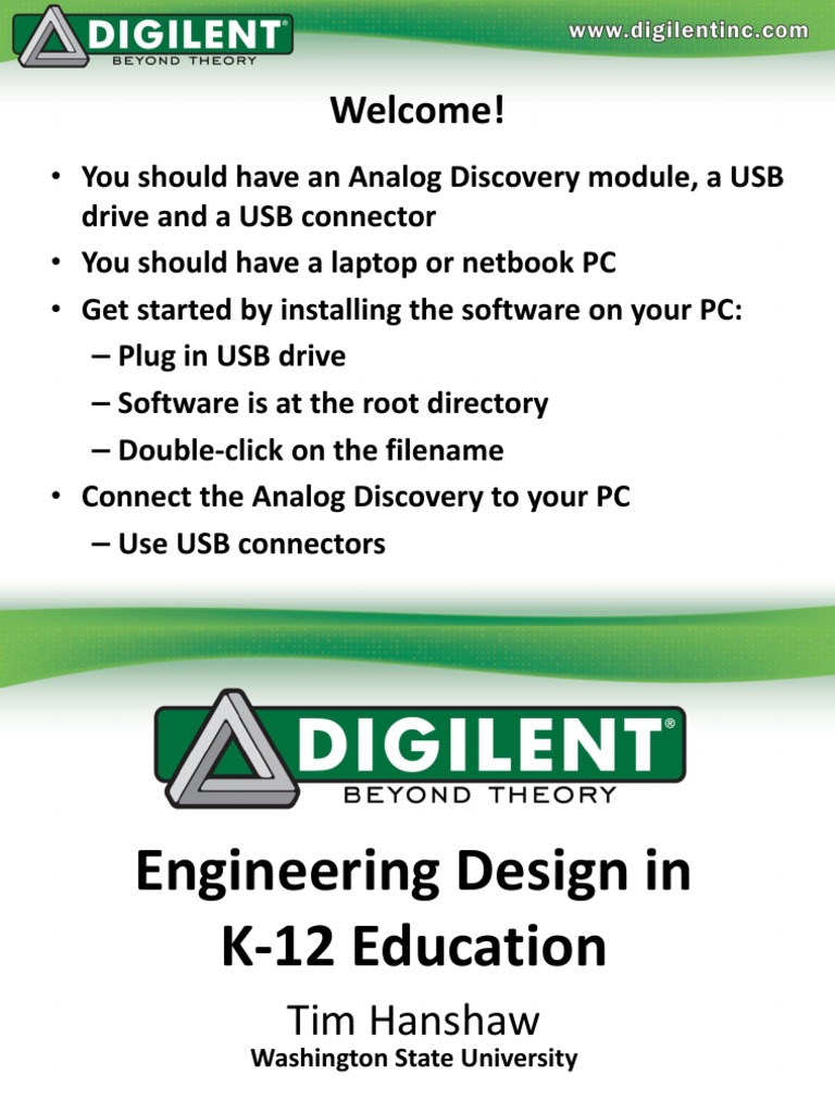 Digilent - Hands-On Discovery For Analog Electronics Education | PDF ...