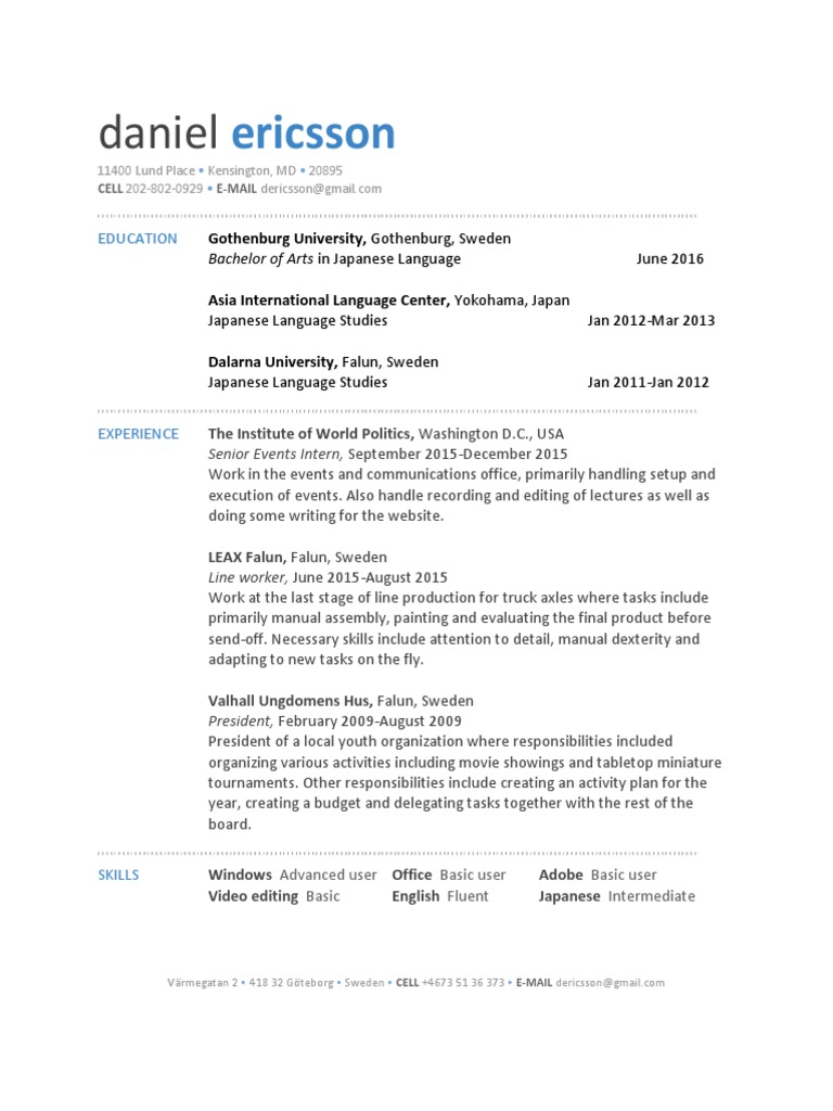 Resume DC | PDF