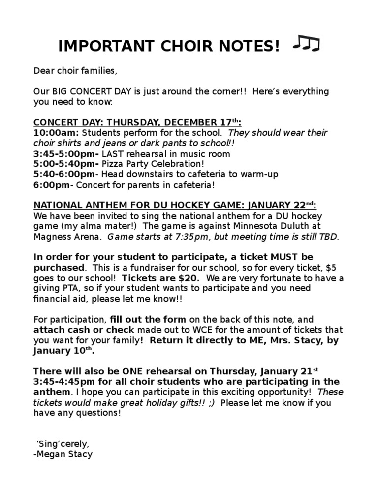 Important Choir Notes | PDF