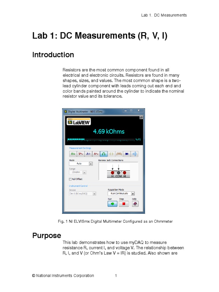 Lesson Plan - DC Measurements | PDF | Resistor | Voltage