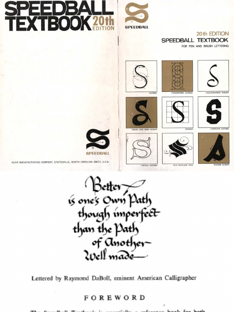 Speedball Textbook For Brush and Pen Lettering | PDF | Writing ...