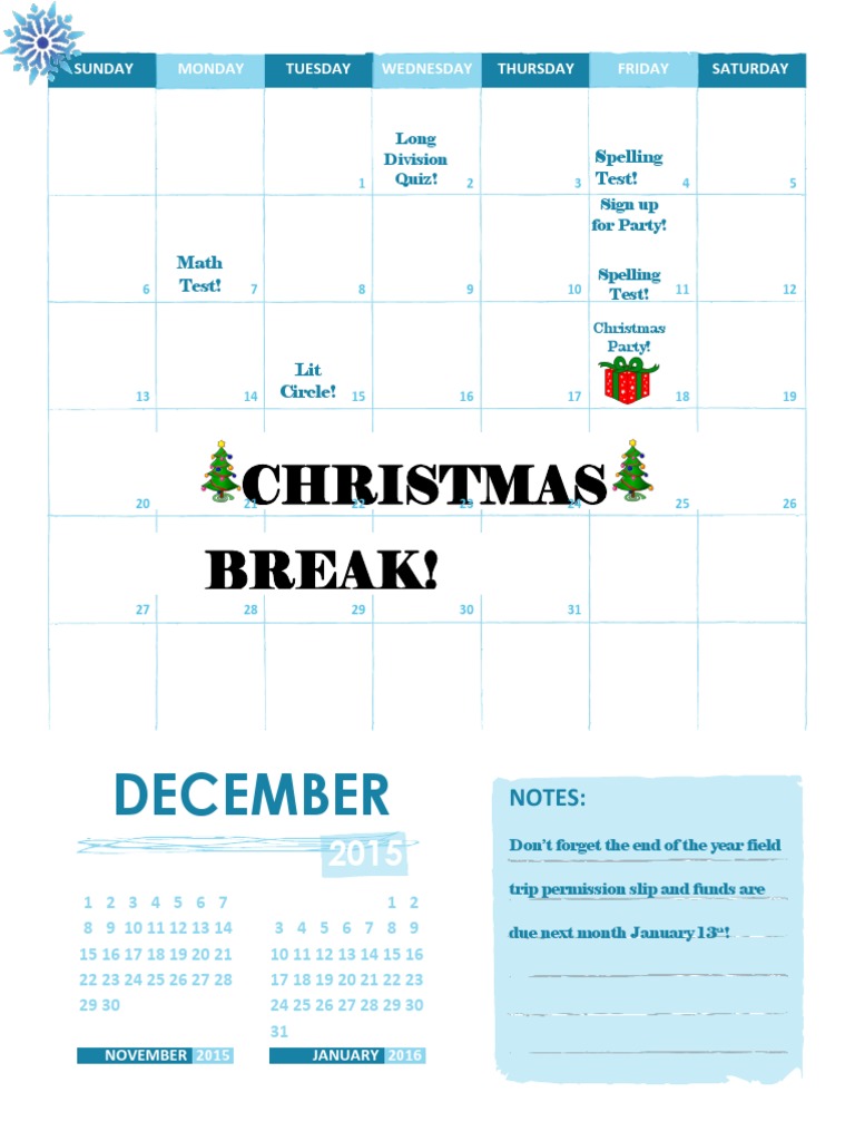 December Calendar | PDF