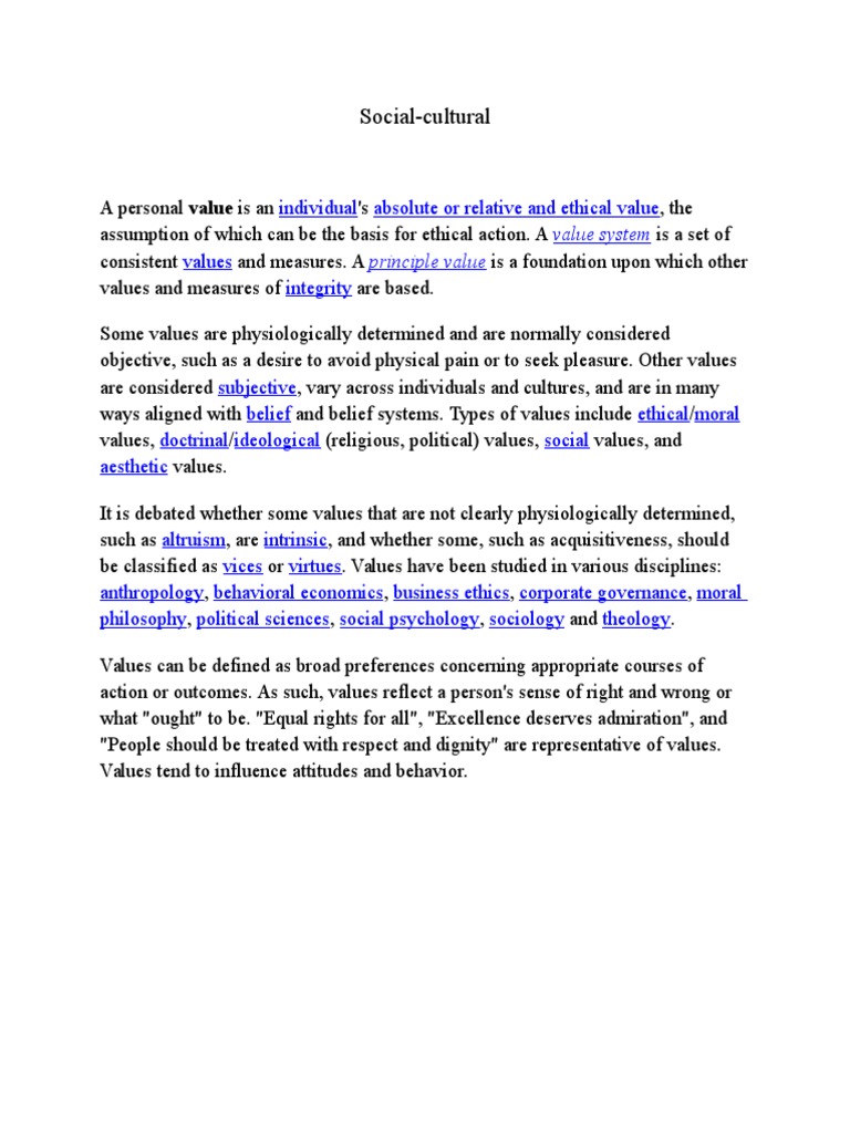 Understanding Personal Values and Ethics | PDF | Career & Growth | Self ...