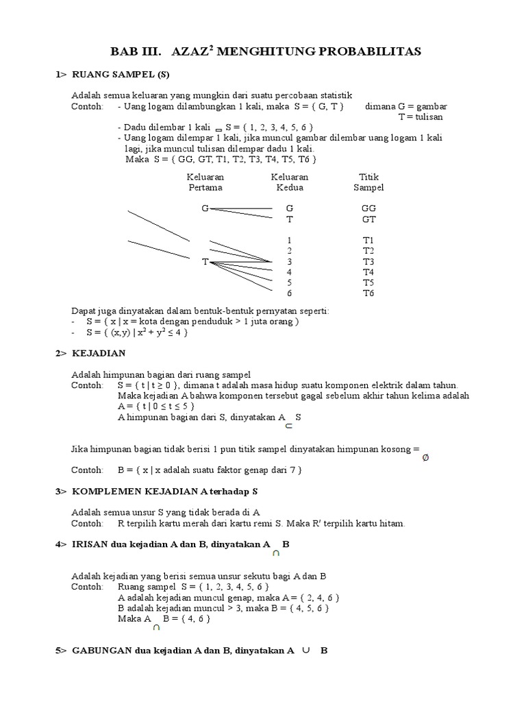 Bab III Azaz Probabilitas | PDF
