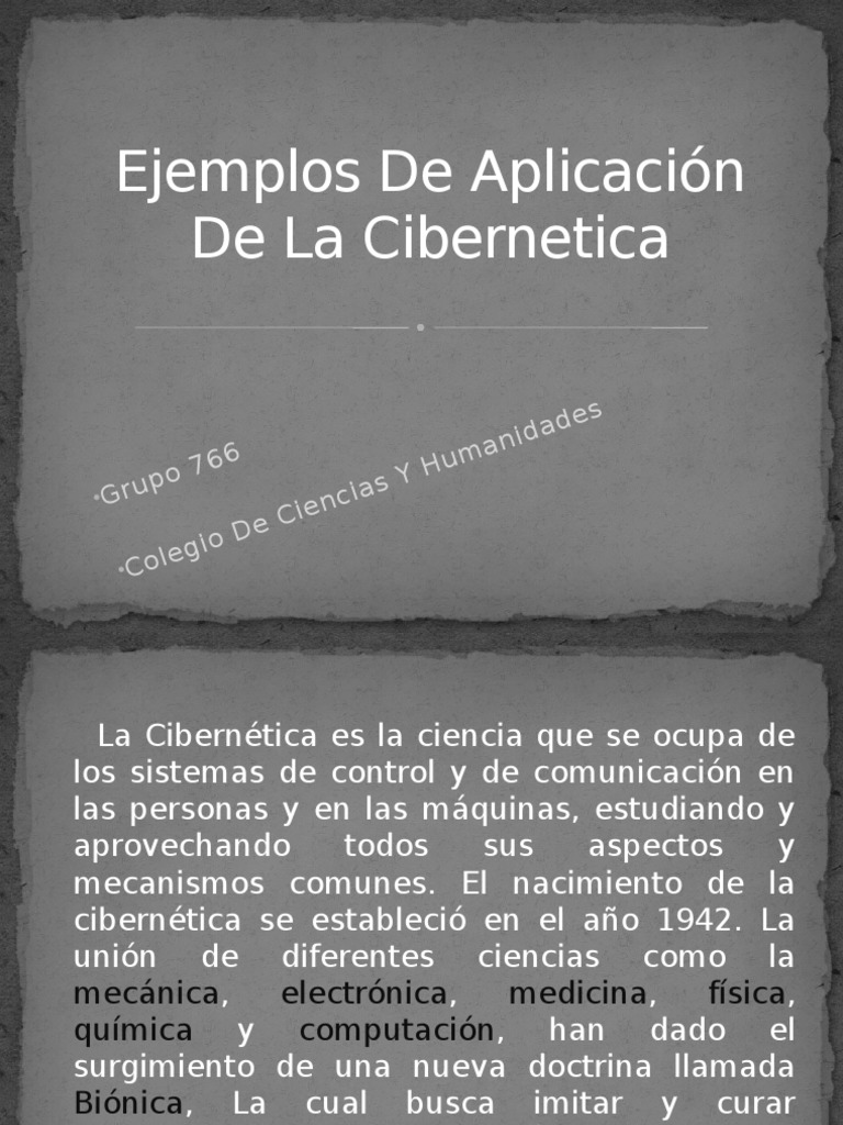Ejemplos de Aplicación de La Cibernetica | PDF | Cibernética | Cyborg