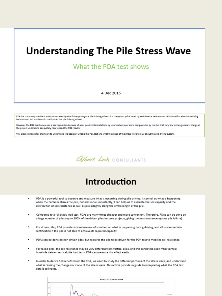 Understanding The PDA Pile Stress Wave | PDF | Deep Foundation | Waves