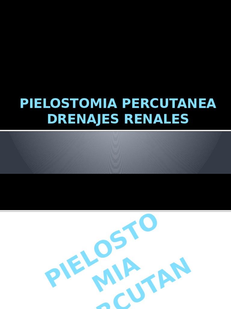 Pielostomia Percutanea | PDF | Vejiga urinaria | Urología