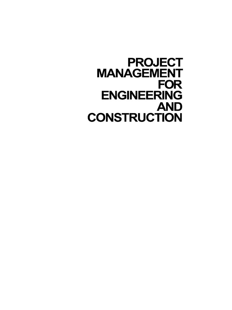 Project Management For Engineers and Construction 20 | PDF | Project ...