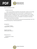 Example of Solicitation Letter Filipino | PDF