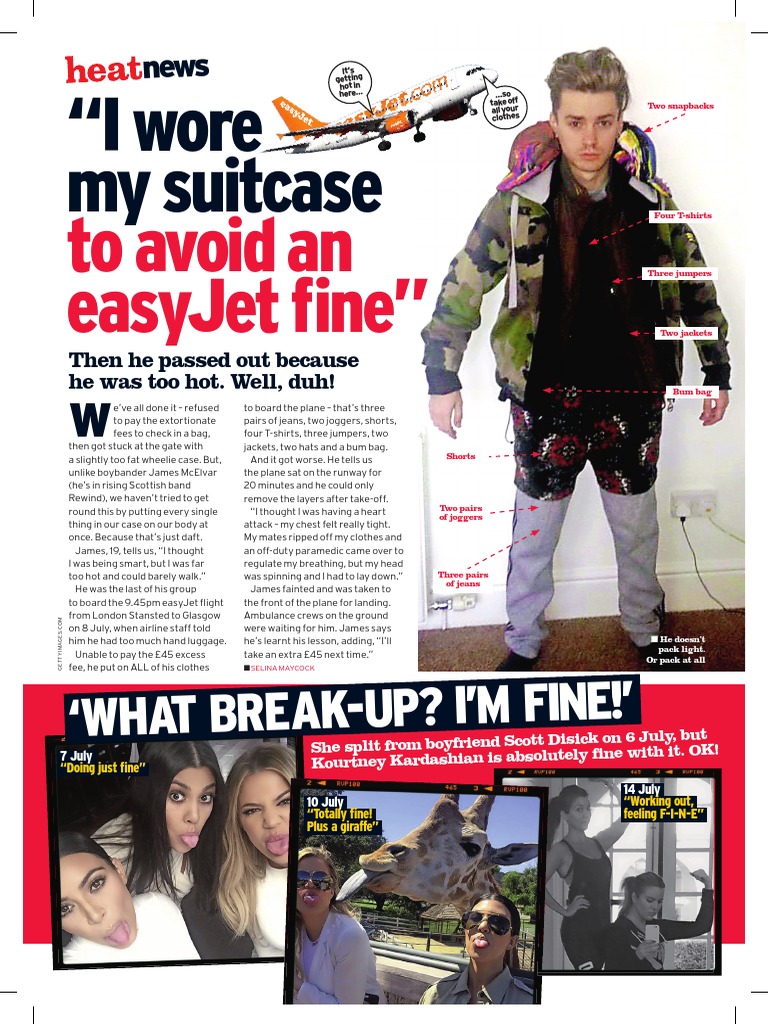 EasyJet Passenger Wears Excess Luggage | PDF