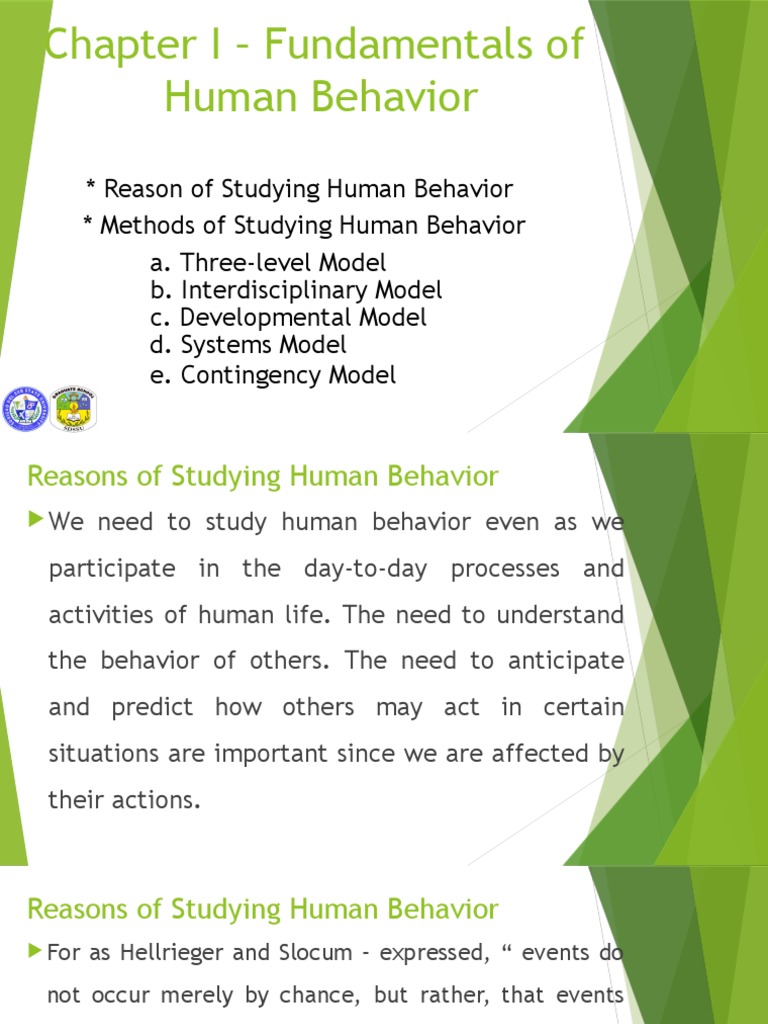Chapter I Fundamentalof Human Behavior Pdf System Behavior