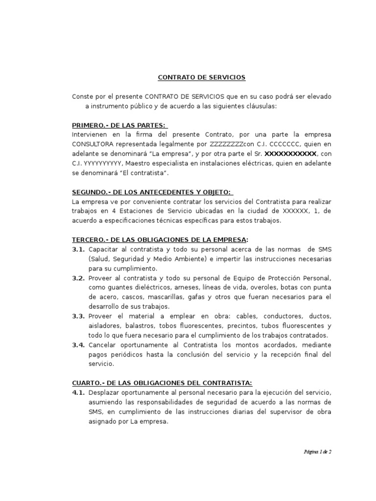 Modelo Contrato Tipo Con Proveedores | PDF | Business