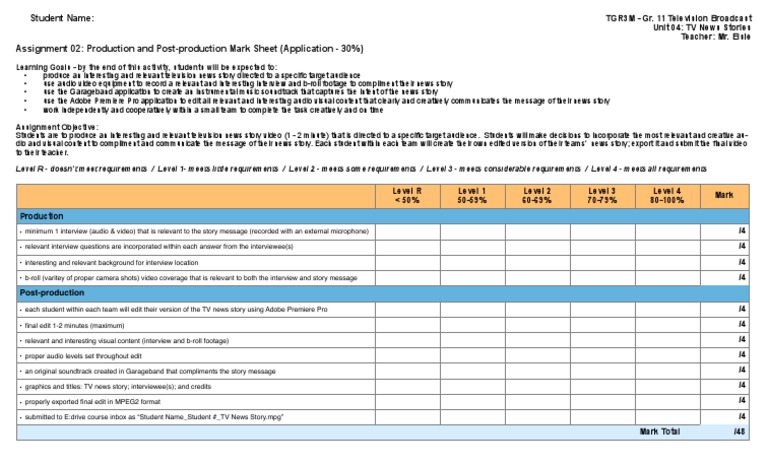 TV News Story Production Guide | PDF | Technology & Engineering