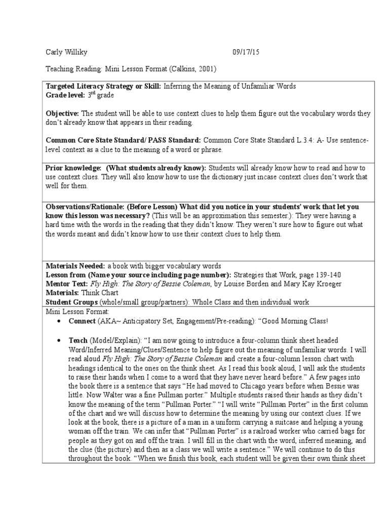 Teaching Reading Lesson Plan 1 | PDF | Reading (Process) | Semiotics