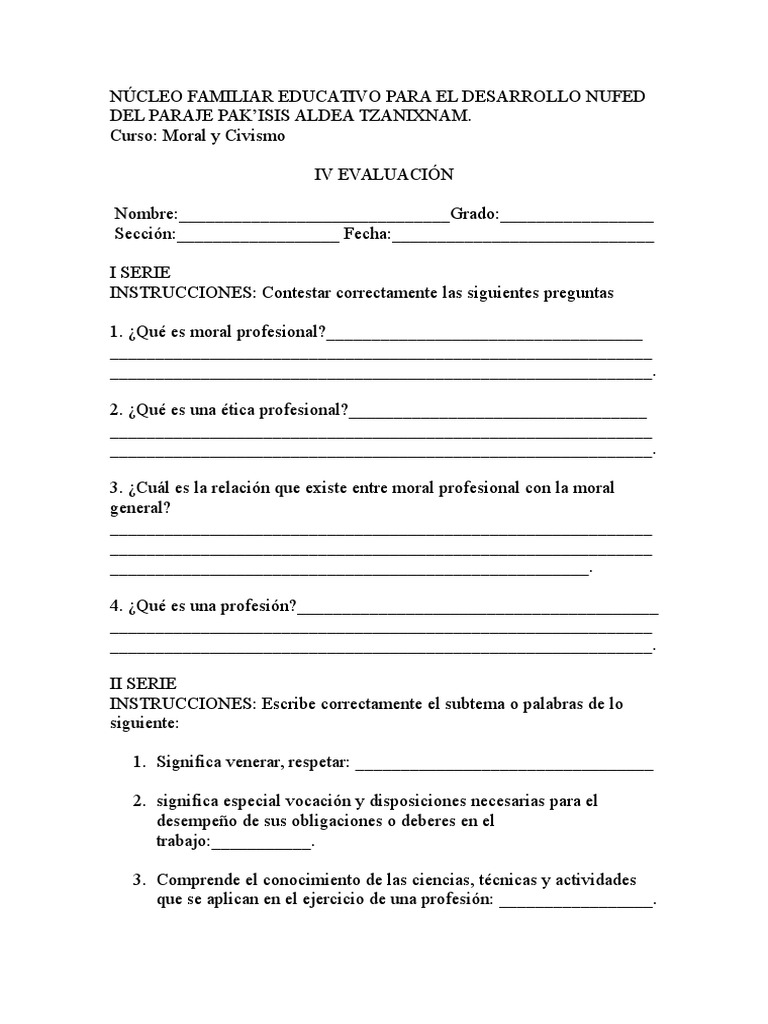 Núcleo Familiar Educativo para El Desarrollo Nufed Del Paraje Pak'Isis ...