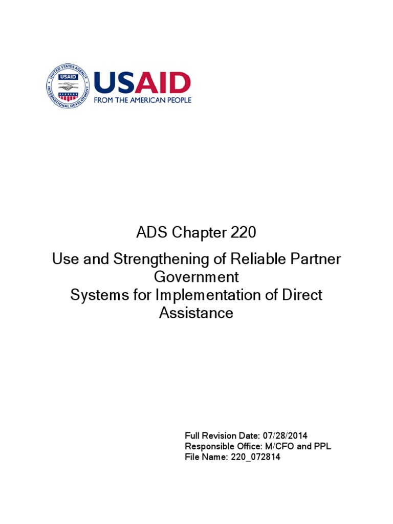 USAID ADS Chapter 220 | PDF | United States Agency For International ...