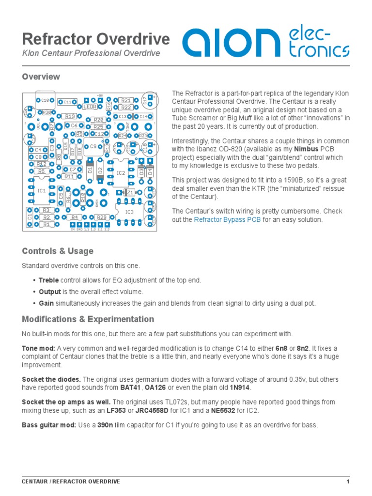 Aion Refractor Centaur Documentation | PDF | Printed Circuit Board | Electrical Engineering