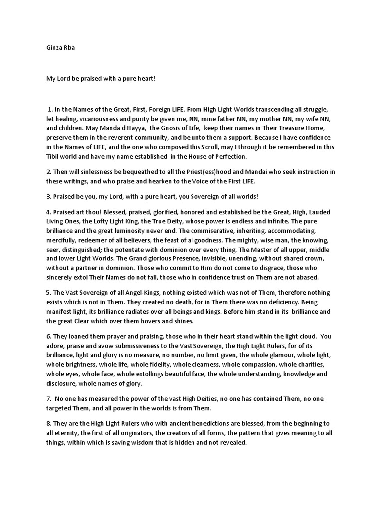 Ginza Rba | PDF | Adam And Eve | Prophet