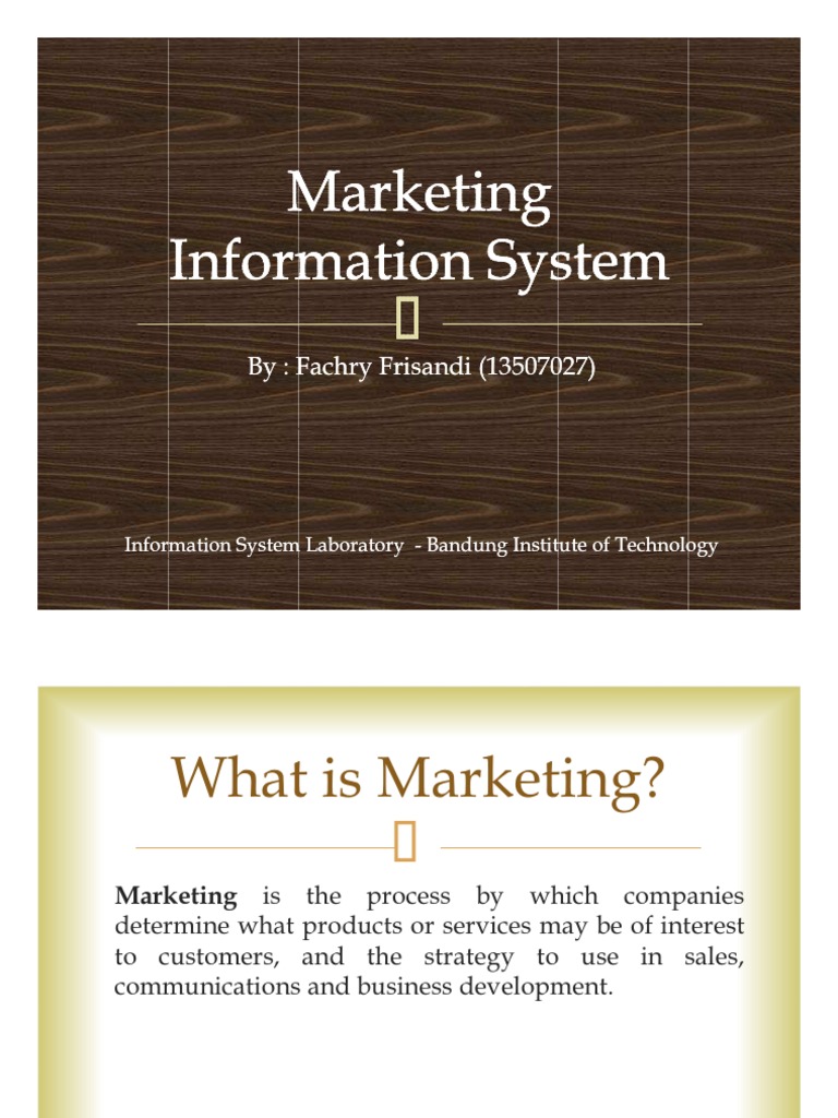 Marketing Information System | PDF | Information System | Marketing