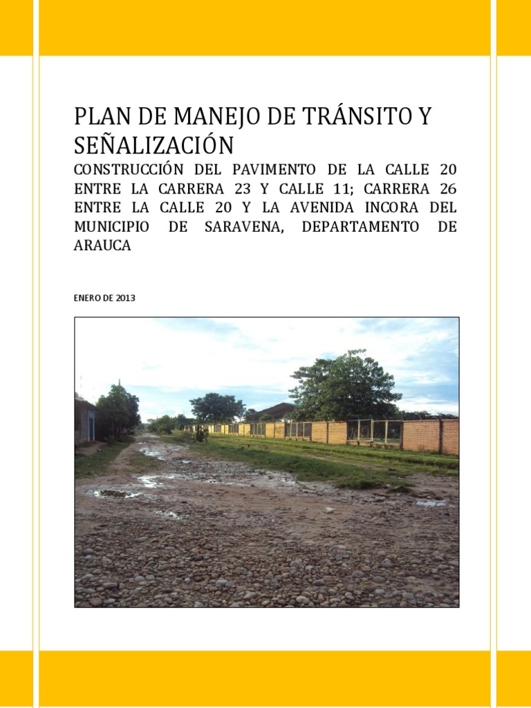 Plan de Manejo de Transito y Señalizacion | PDF | Calle | Peatonal