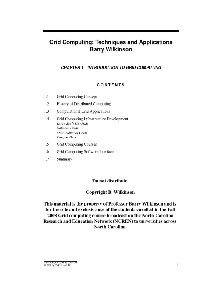 Intro To Grid Computing PDF | PDF | Grid Computing | Cloud Computing