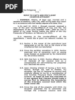 Sample Rejoinder Affidavit | Affidavit | Public Law