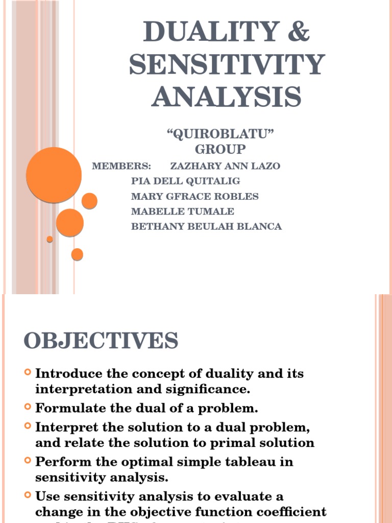Chapter 4-Duality & Sensitivity Analysis | PDF | Mathematical ... Chapter 4-Duality & Sensitivity Analysis | PDF | Mathematical ...