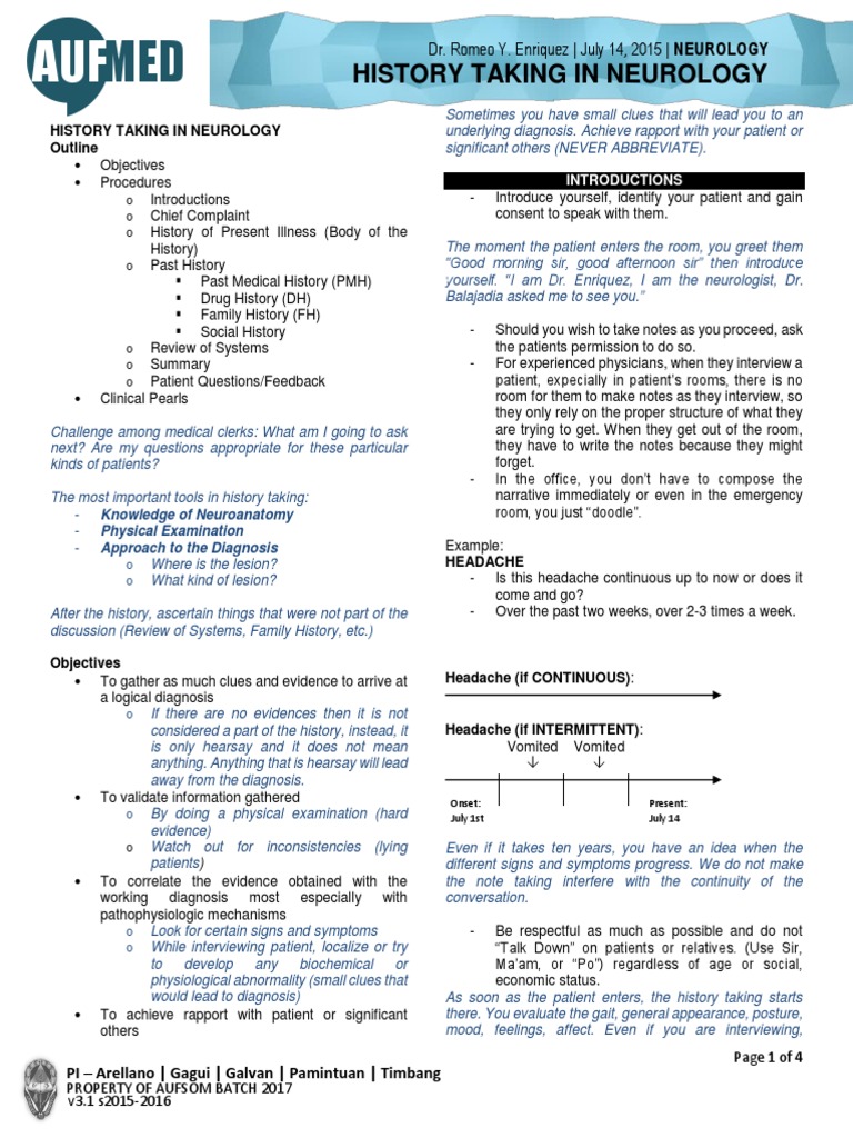 NEUROPrelims - History Taking in Neurology | Medical Diagnosis | Vertigo