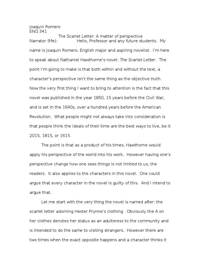 The Scarlet Letter Podcast Script Redux | PDF | The Scarlet Letter ...