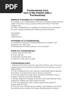 Trach Care Checklist | Hygiene | Hand Washing