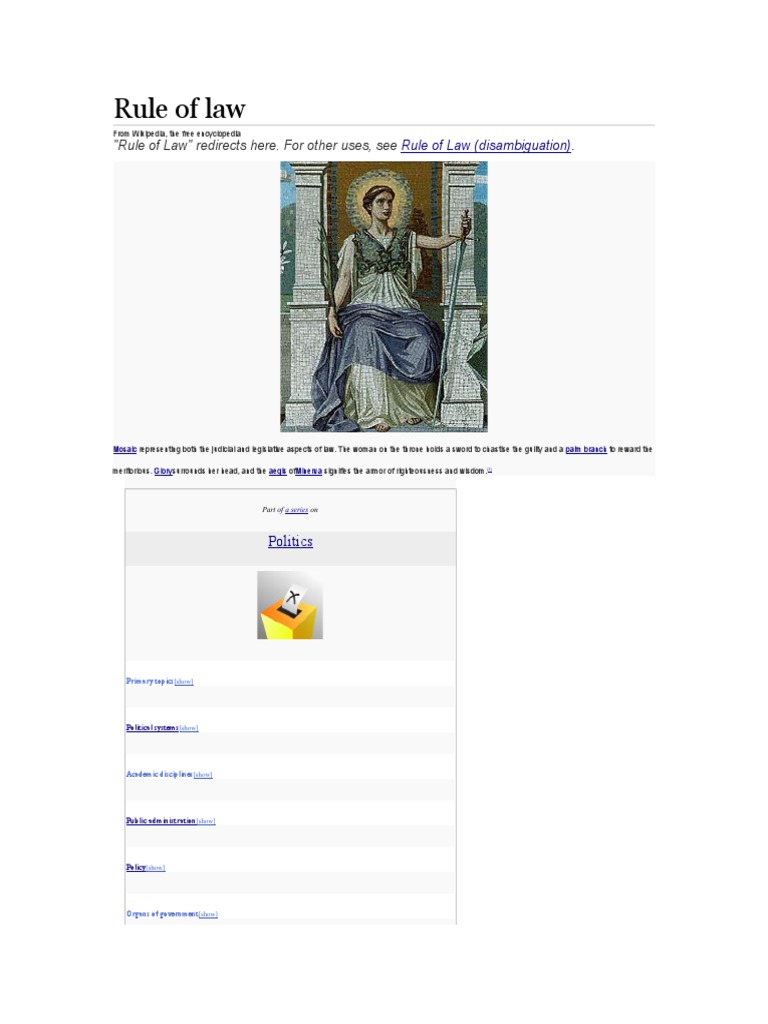 "Rule of Law" Redirects Here. For Other Uses, See | PDF | Rule Of Law ...