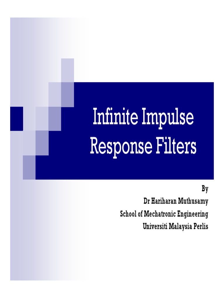 IIR Filter | PDF | Low Pass Filter | Signal Processing