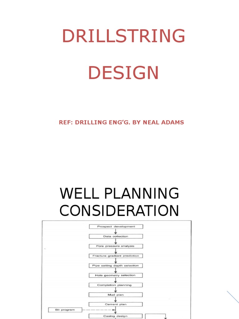 Drillstring Design: Ref: Drilling Eng'G. by Neal Adams | PDF | Structural Load | Tension (Physics)