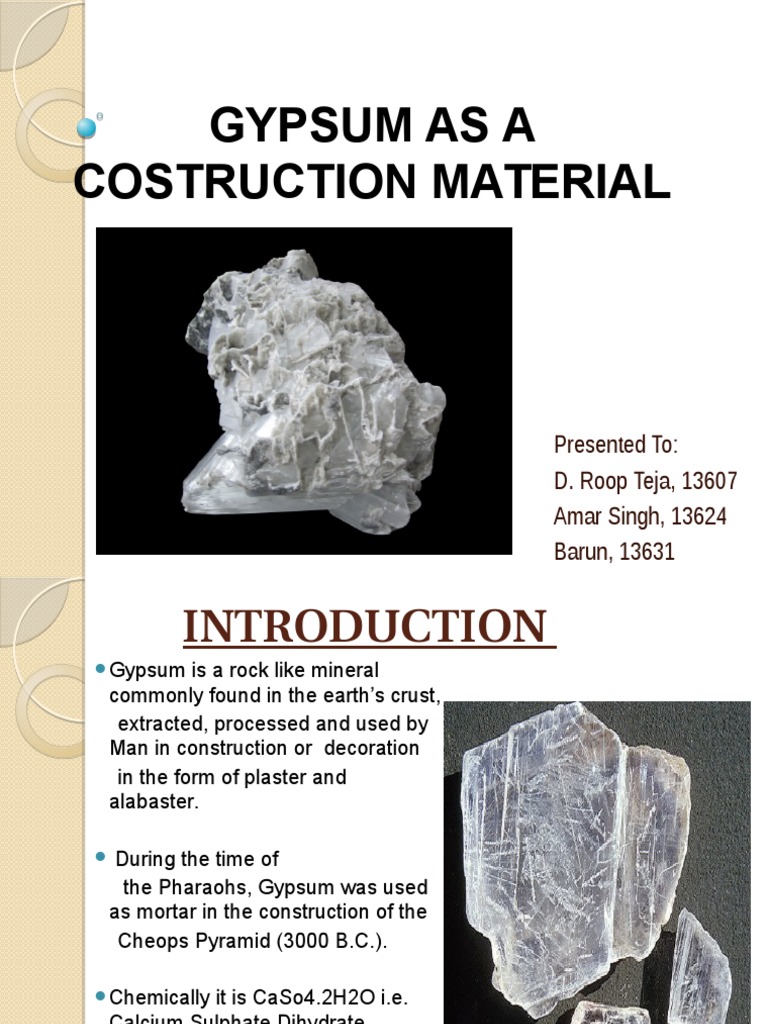 Gypsum | PDF | Drywall | Gypsum
