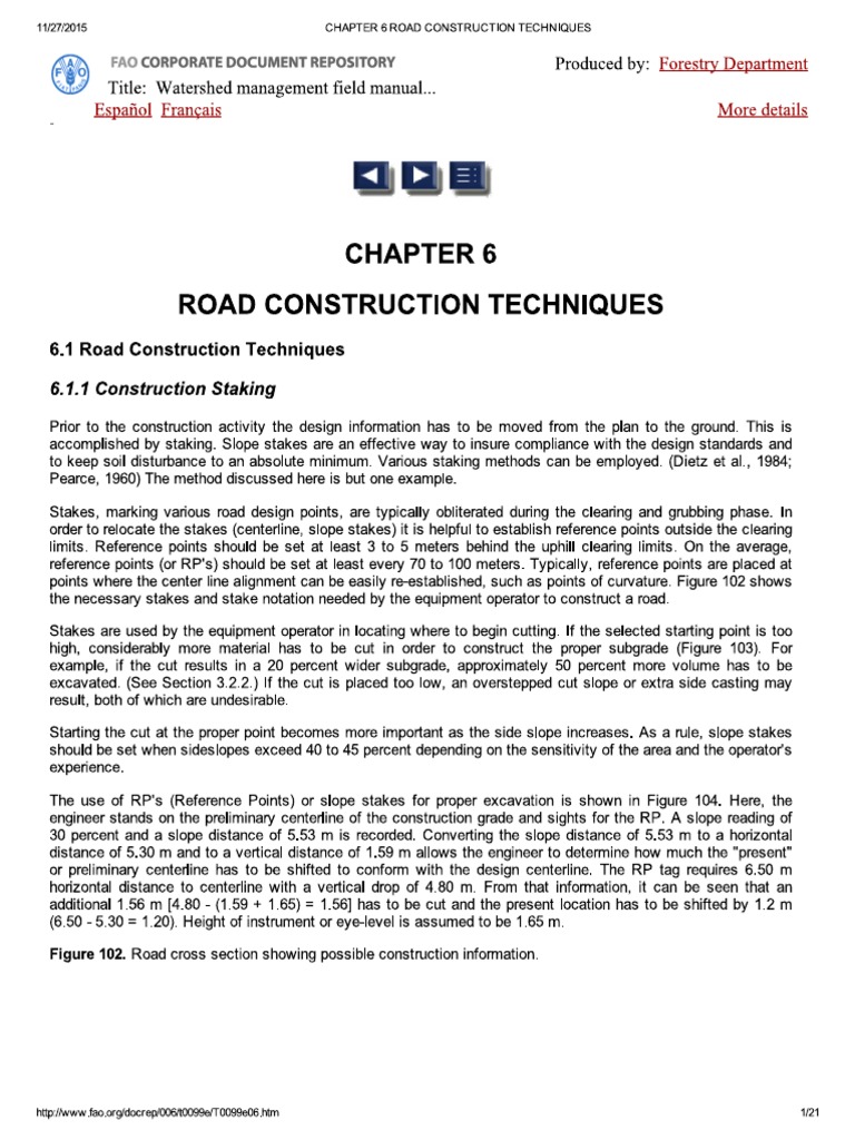 Chapter 6 Road Construction Techniques | PDF