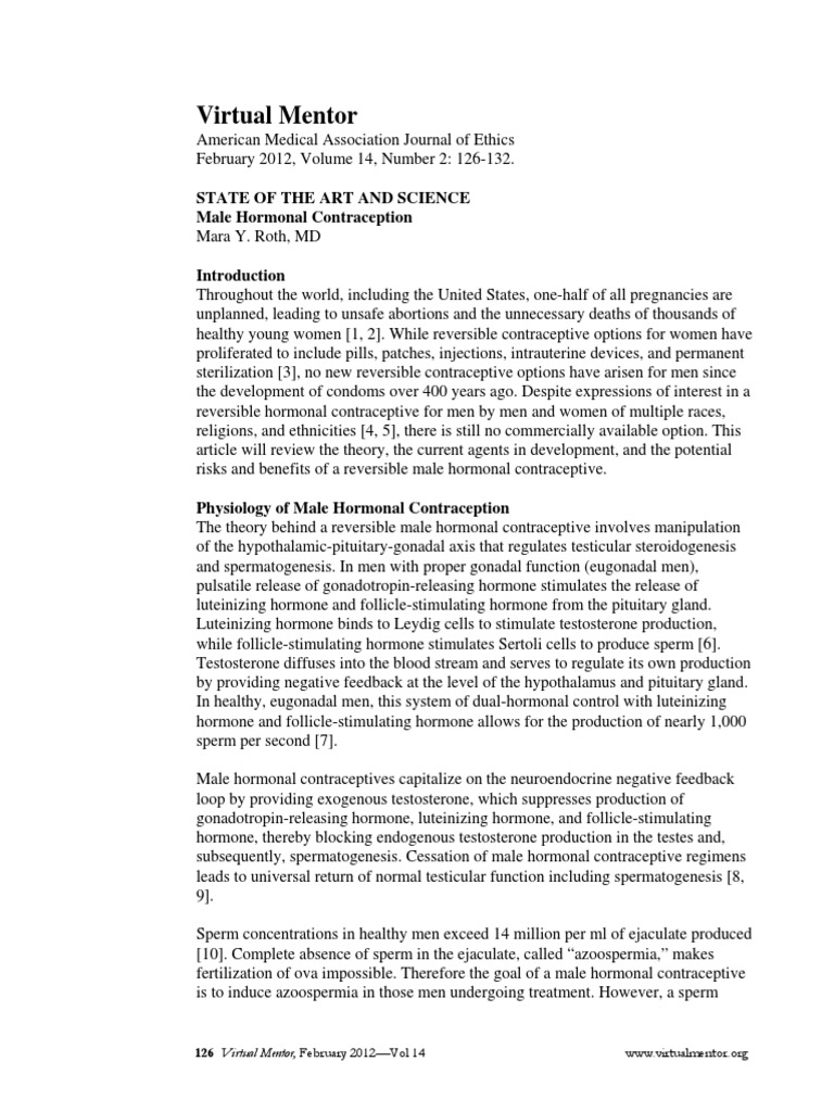 Male Contraception 2 | PDF | Androgen | Birth Control
