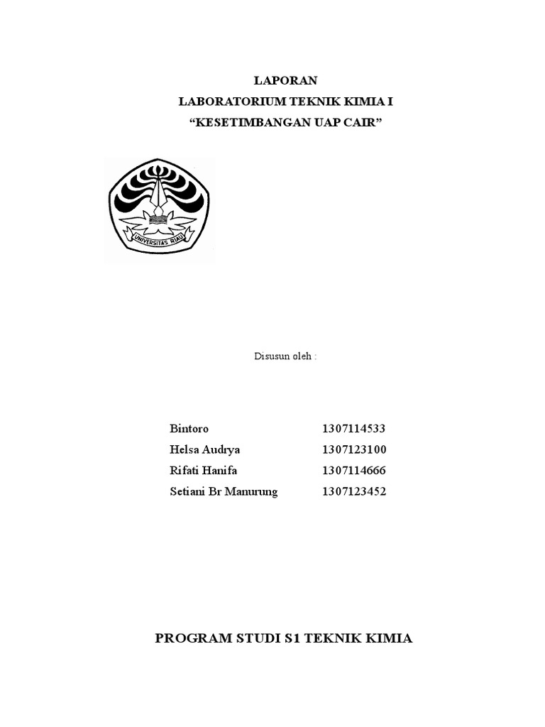 Kesetimbangan Uap Cair | PDF