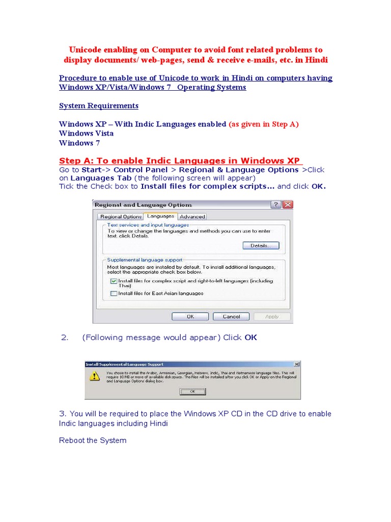 Unicode Solution | PDF | Windows 7 | Microsoft Windows