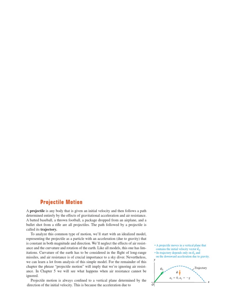 Physics Projectile | PDF | Trajectory | Acceleration