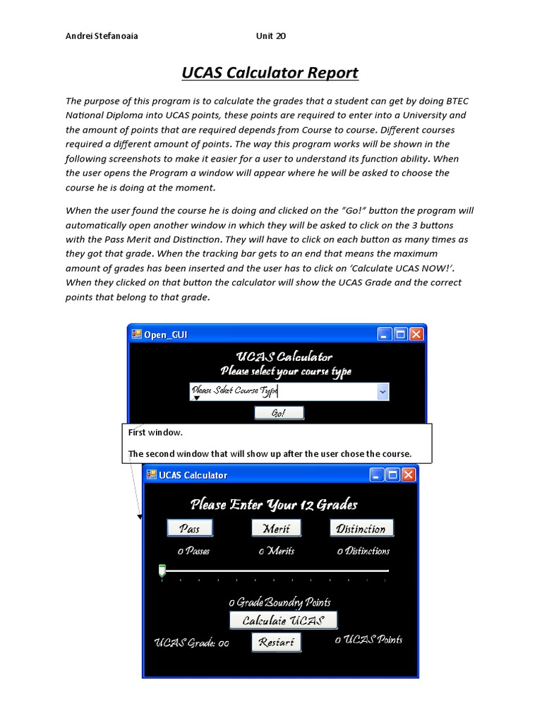 UCAS Calculator Report | PDF | Typefaces | Button (Computing)