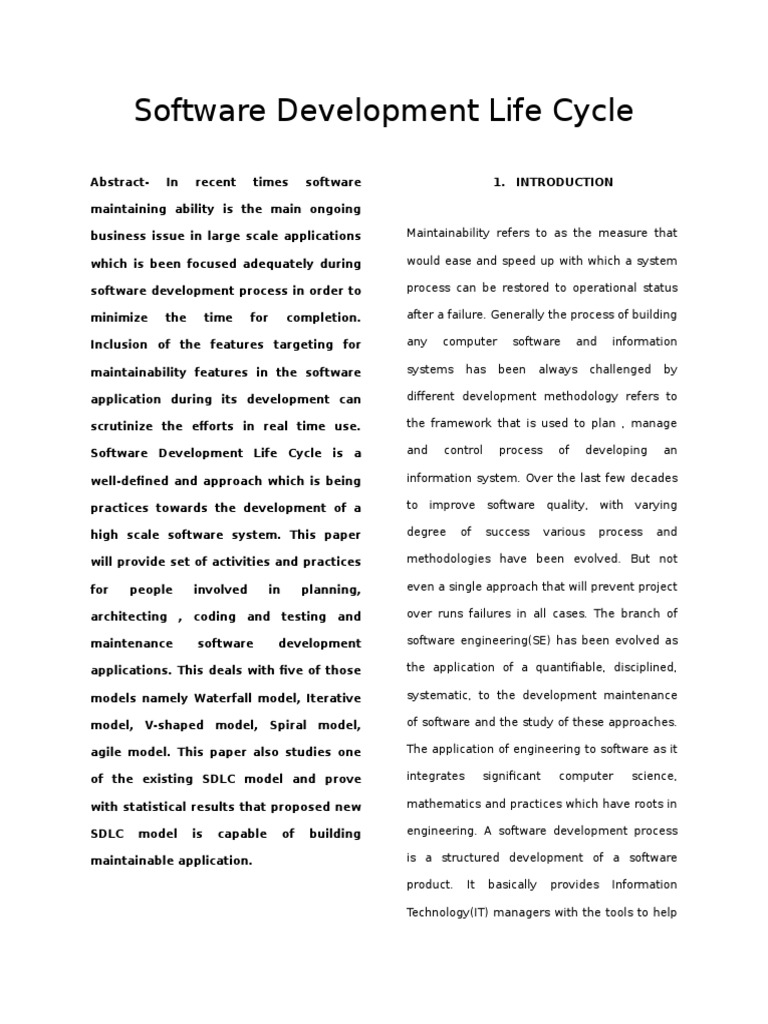 Software Development Life Cycle | PDF | Software Development Process ...
