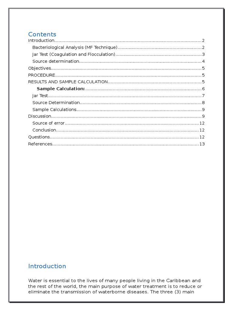Introduction | PDF | Water Purification | Alkalinity