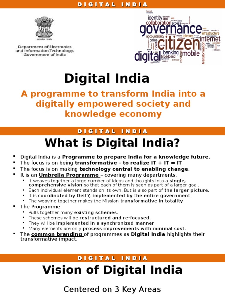 Digital India: A Programme To Transform India Into A Digitally ...