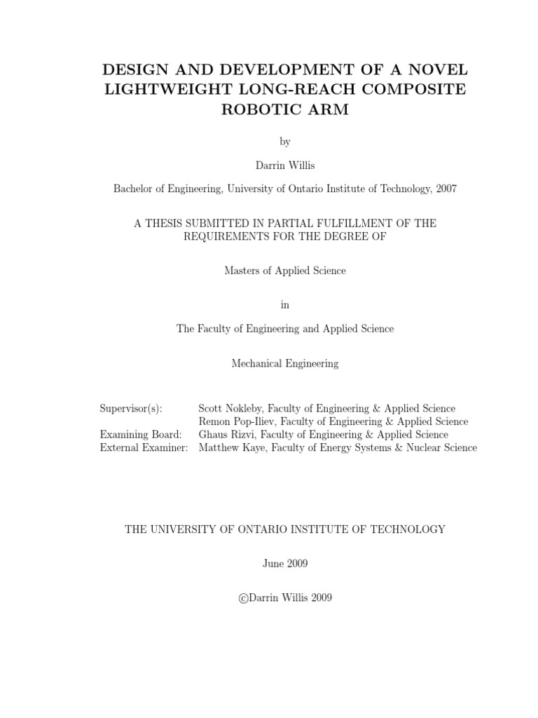 Darrin Willis Masters Thesis Corrected Final | PDF | Composite Material | Deformation (Engineering)
