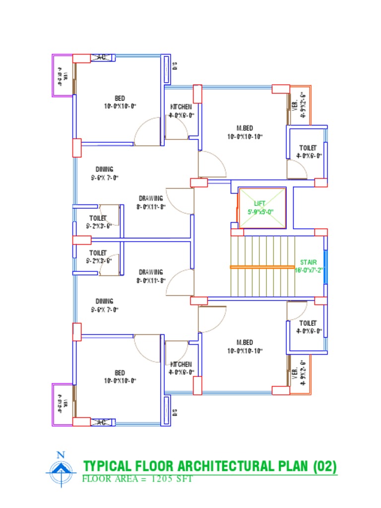 Typical Floor Architectural Plan-02 | PDF
