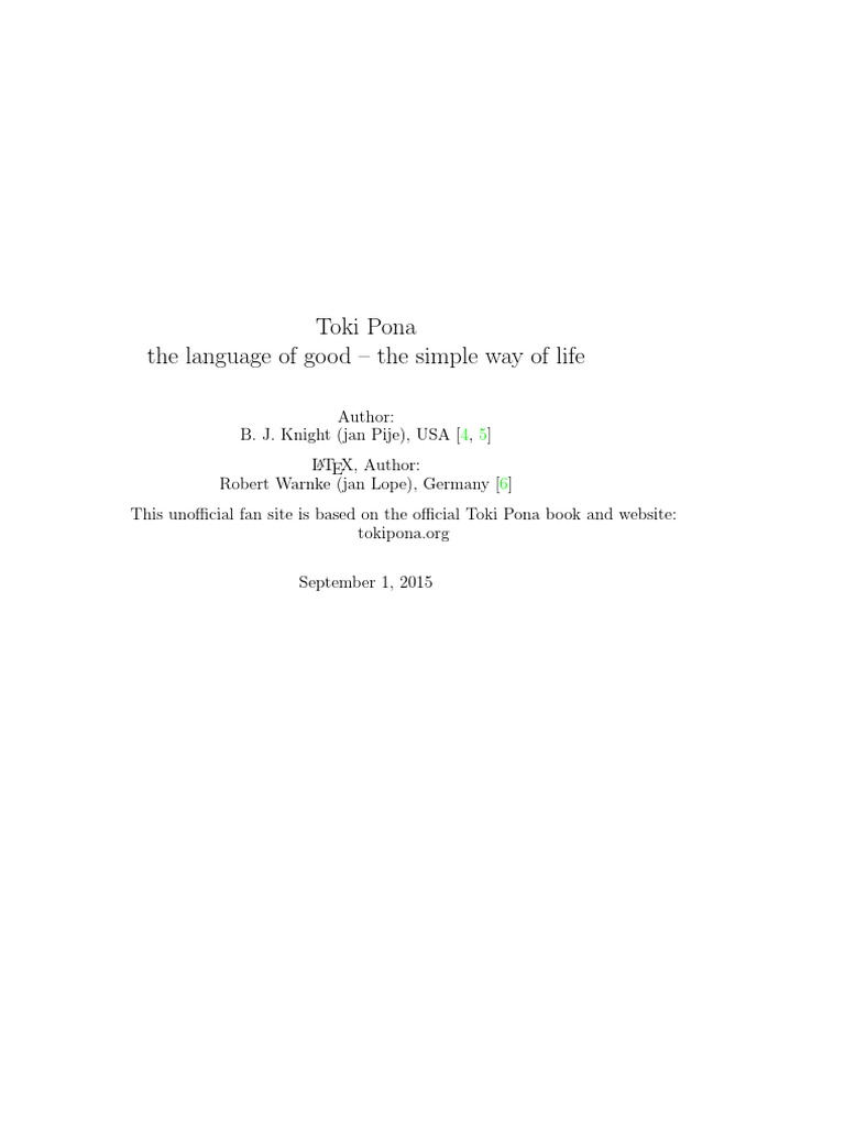 Toki Pona Lessons en | PDF